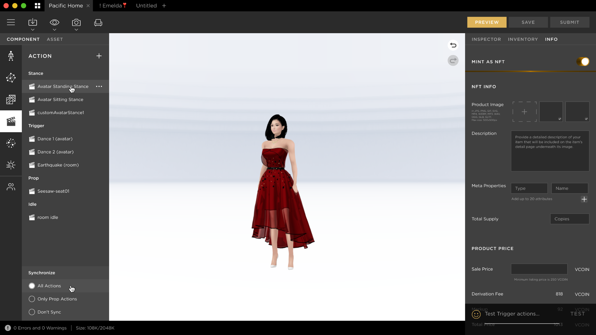 Creating NFTs on IMVU